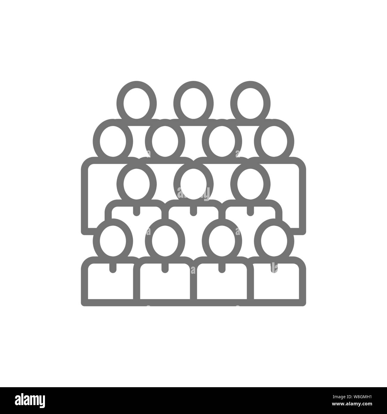 Crowd lined Stock Vector Images - Alamy