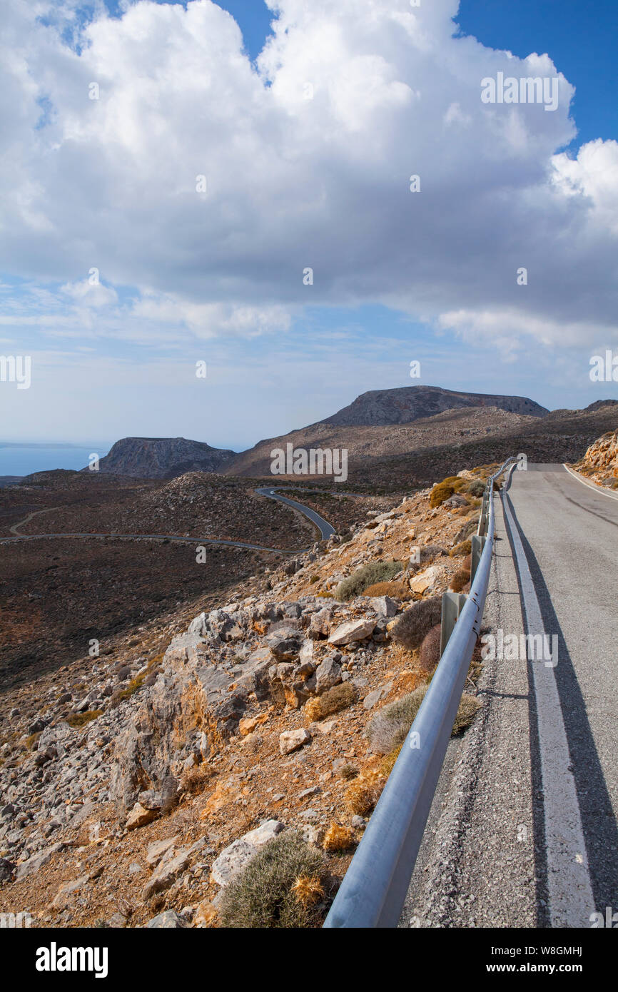 Image of road in the mountains. Crete, Greece Stock Photo - Alamy