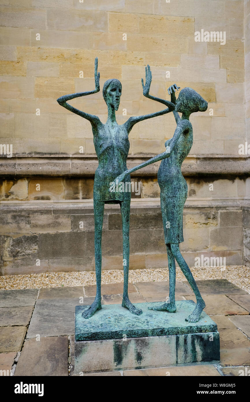 The David Wynne statue at Magdalen College in Oxford Stock Photo - Alamy