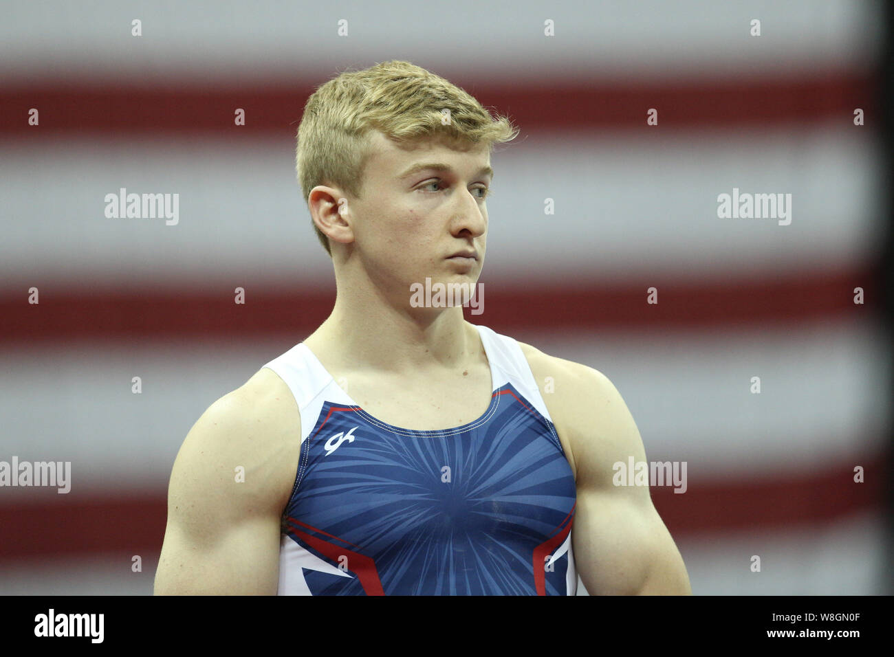 August 8, 2019: Gymnast Riley Loos from Technique competes during the ...