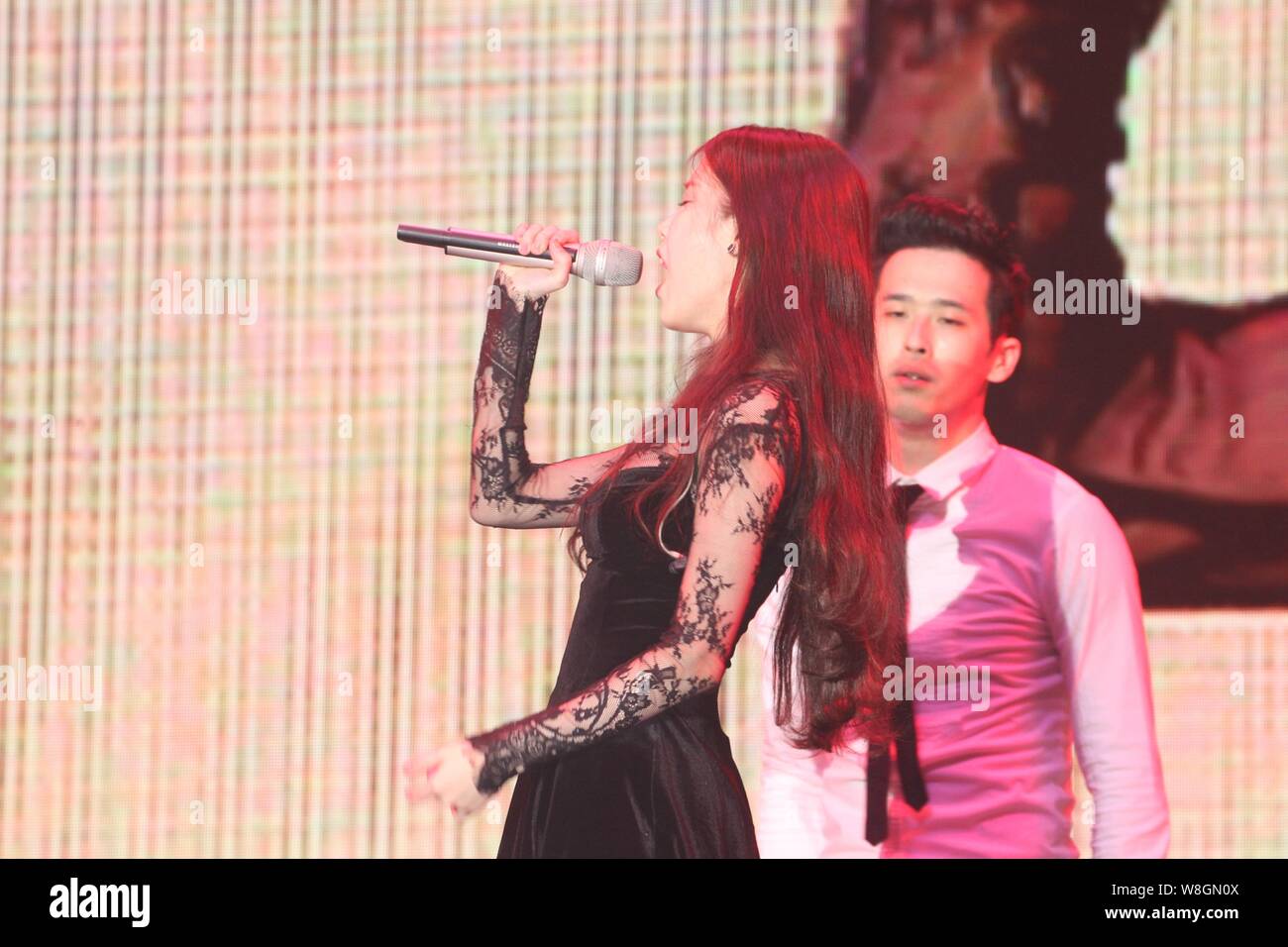 South Korean singer-songwriter and actress Lee Ji-eun, better known by ...