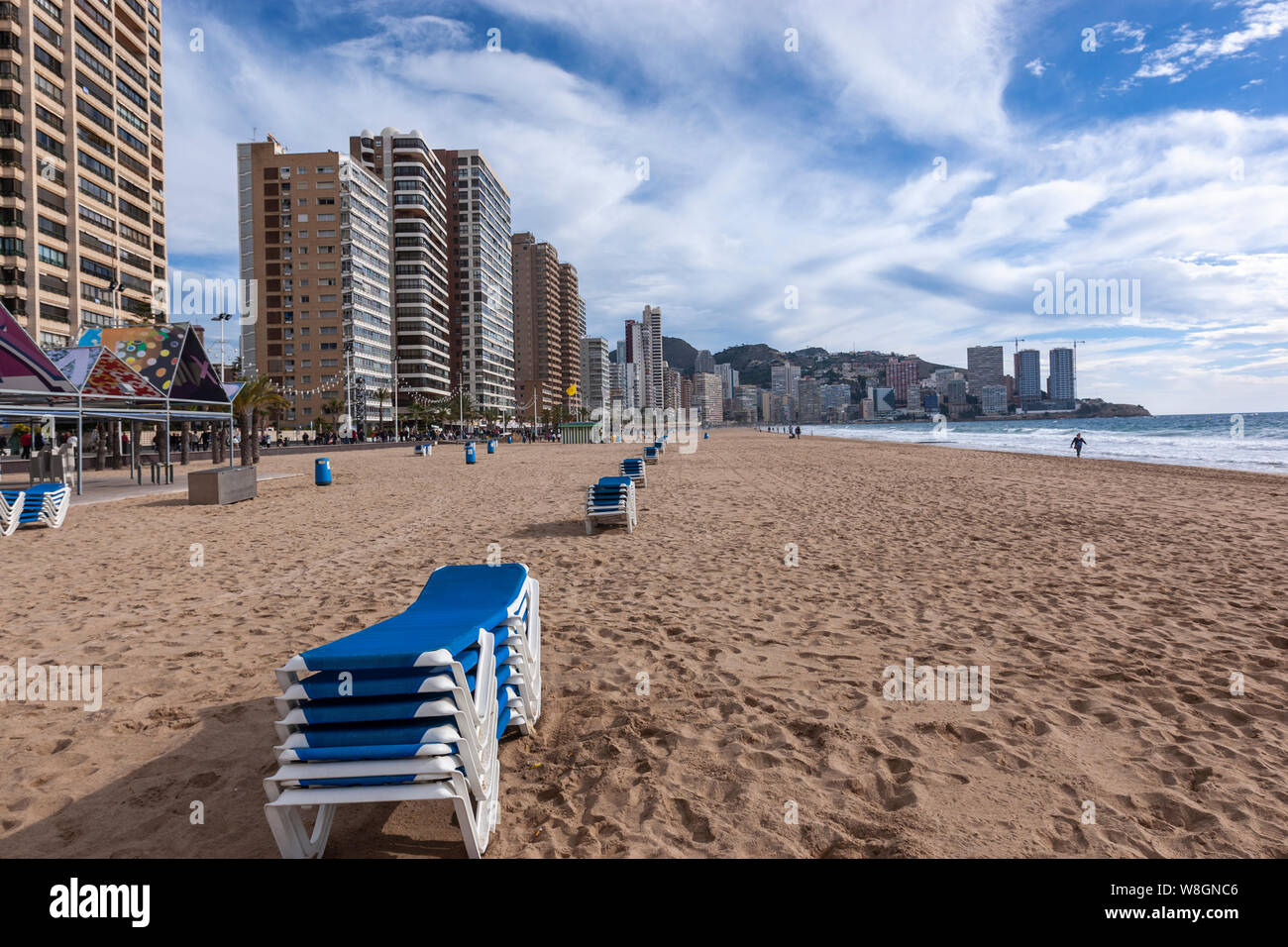 Poniente beach, Benidorm, Alicante province, Spain Stock Photo - Alamy
