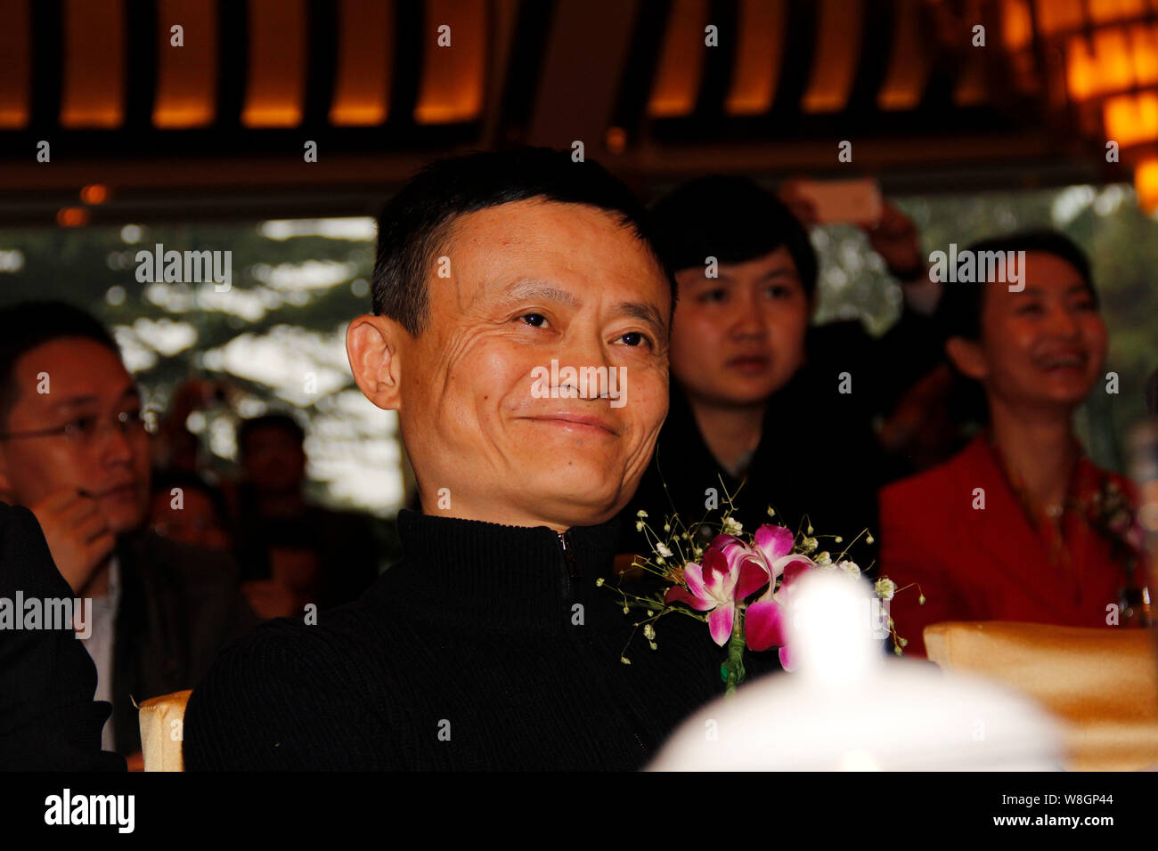 Jack Ma Yun, Chairman of Alibaba Group, attends the inauguration ...