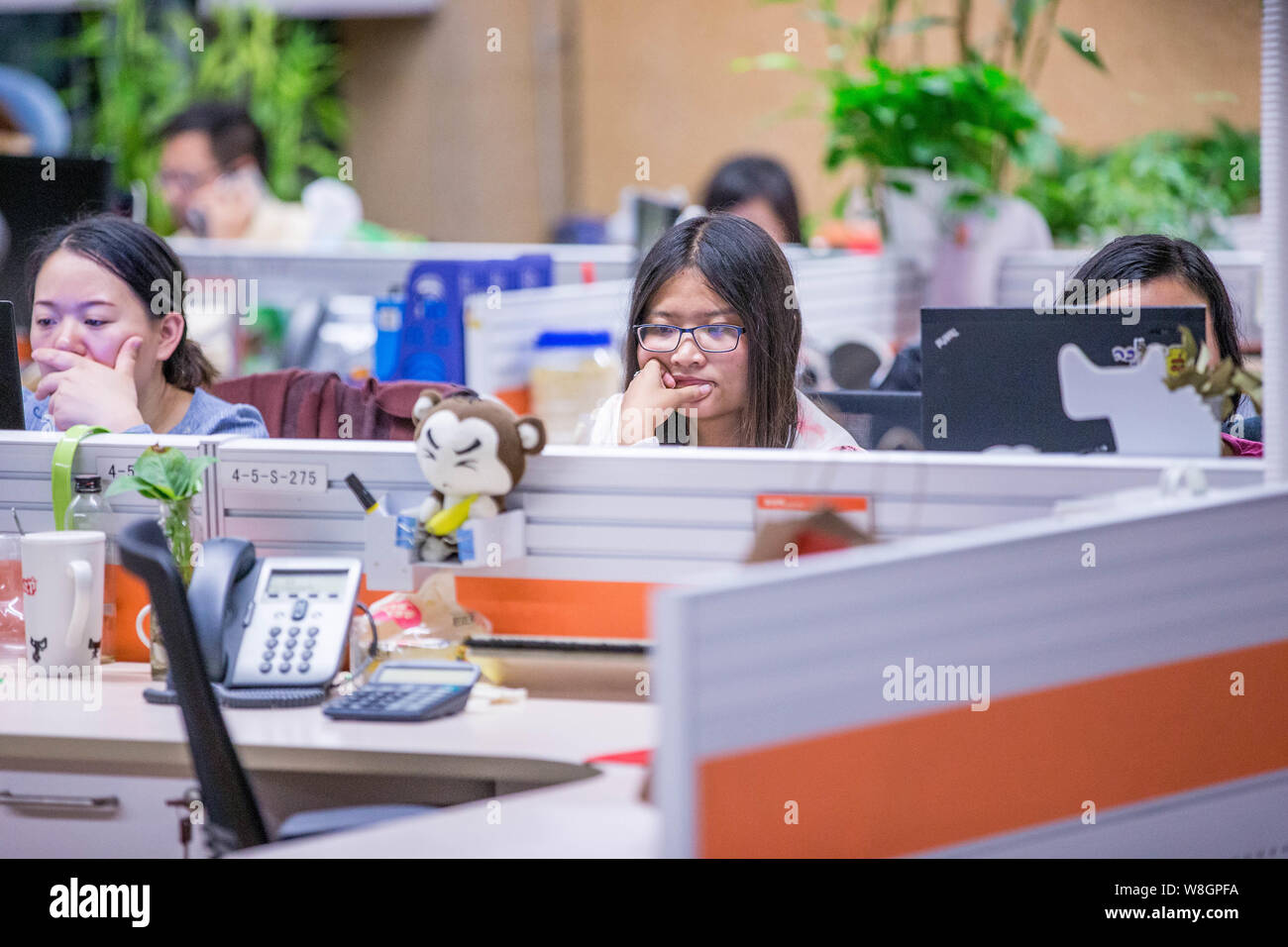 Chinese employees of Tmall and Taobao, the online retail services of e ...
