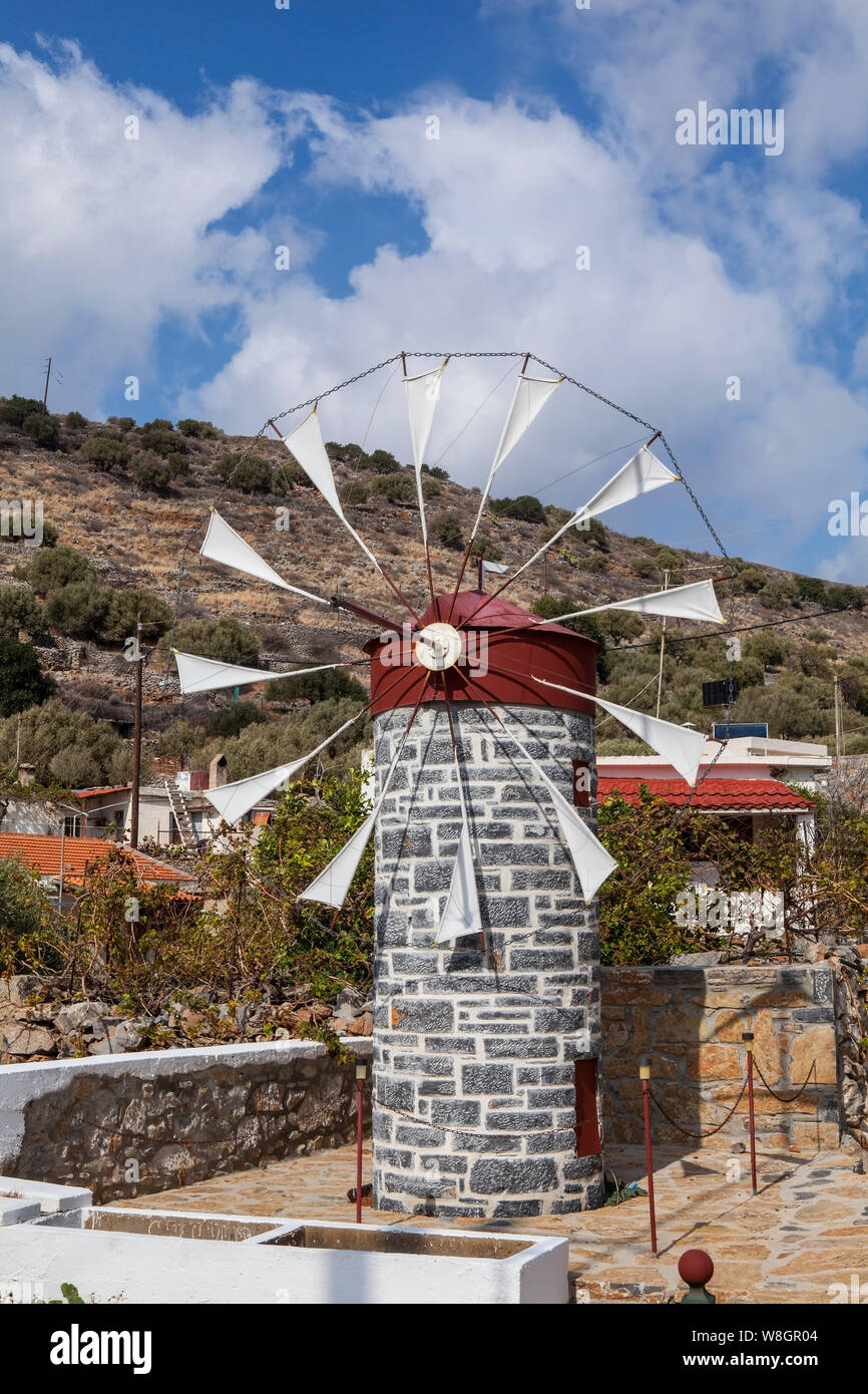 Image of Windmill in Crete island, Greece Stock Photo - Alamy