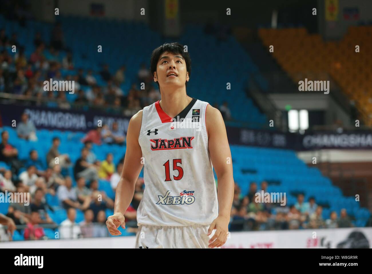 Joji Takeuchi of Japan is pictured in a second round group match ...