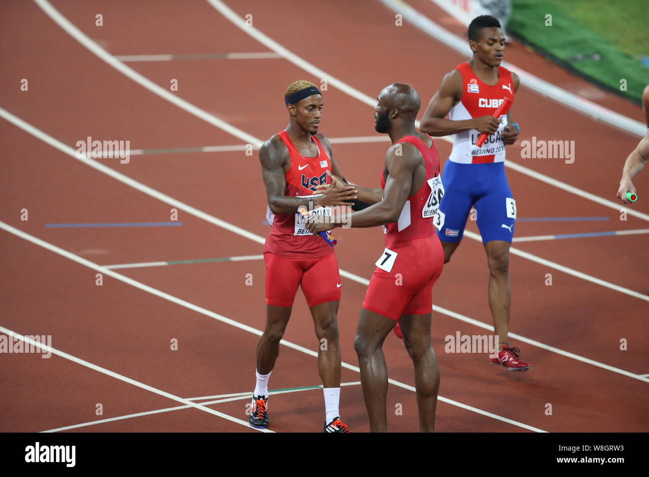 Mens 4x400m relay hi-res stock photography and images - Alamy