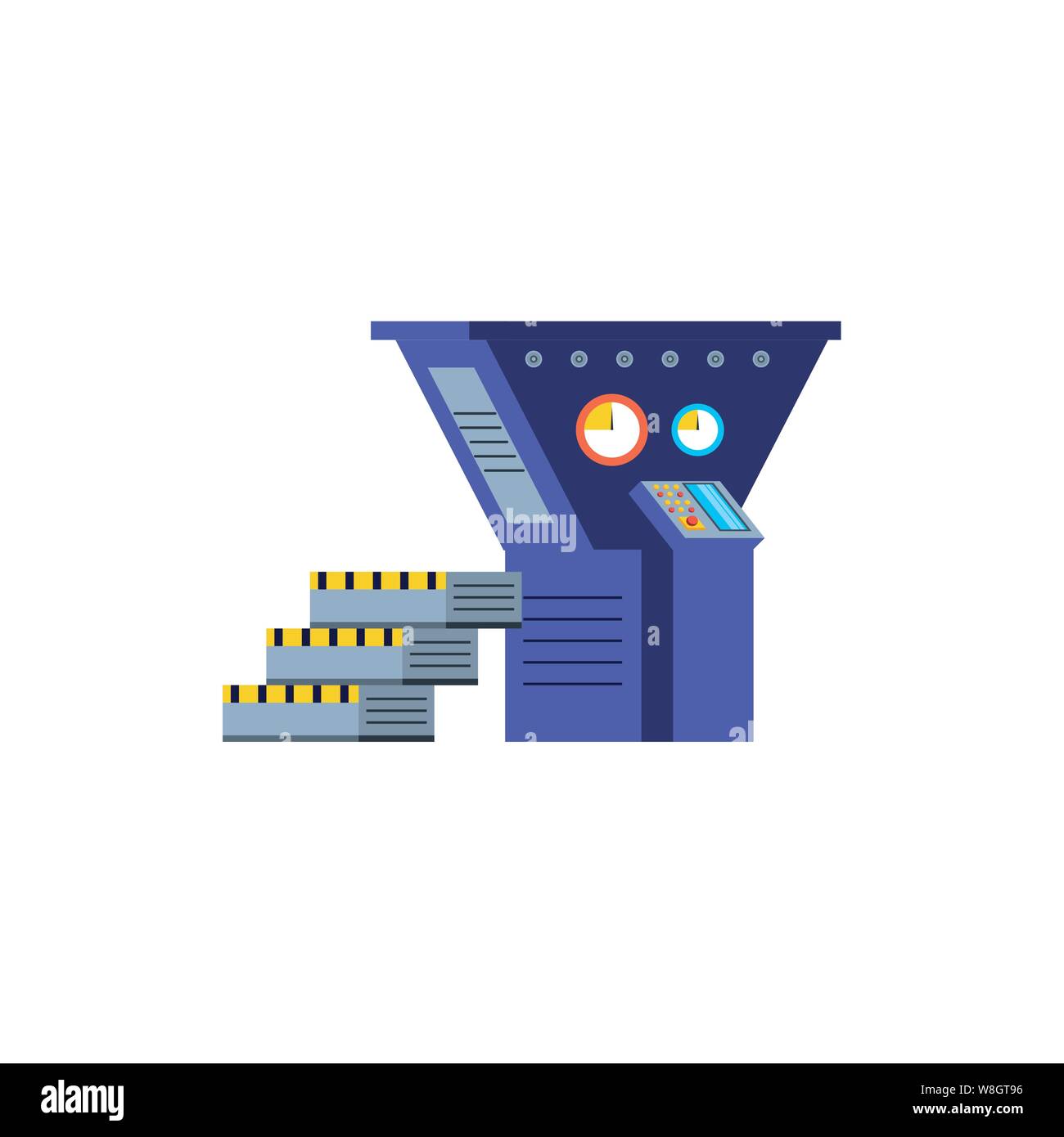 industrial production machine isolated icon vector illustration design ...