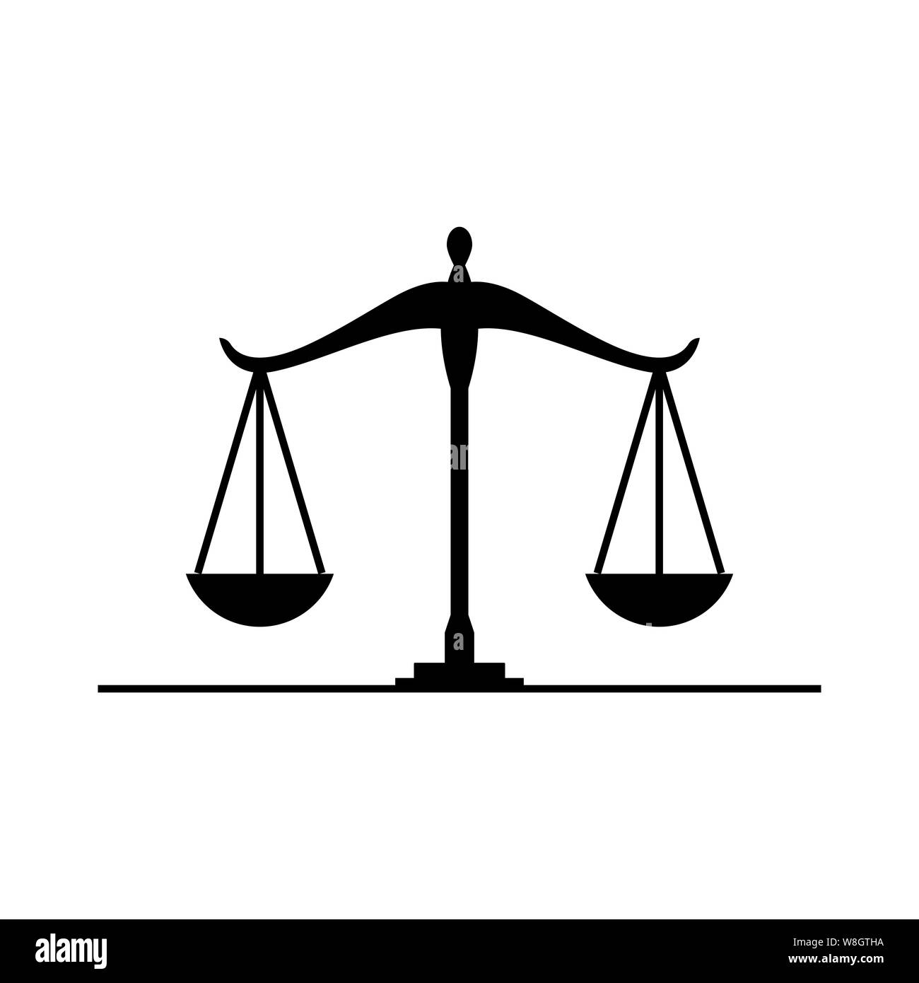 Law and Justice vector sign or Justice balance illustration graphics ...