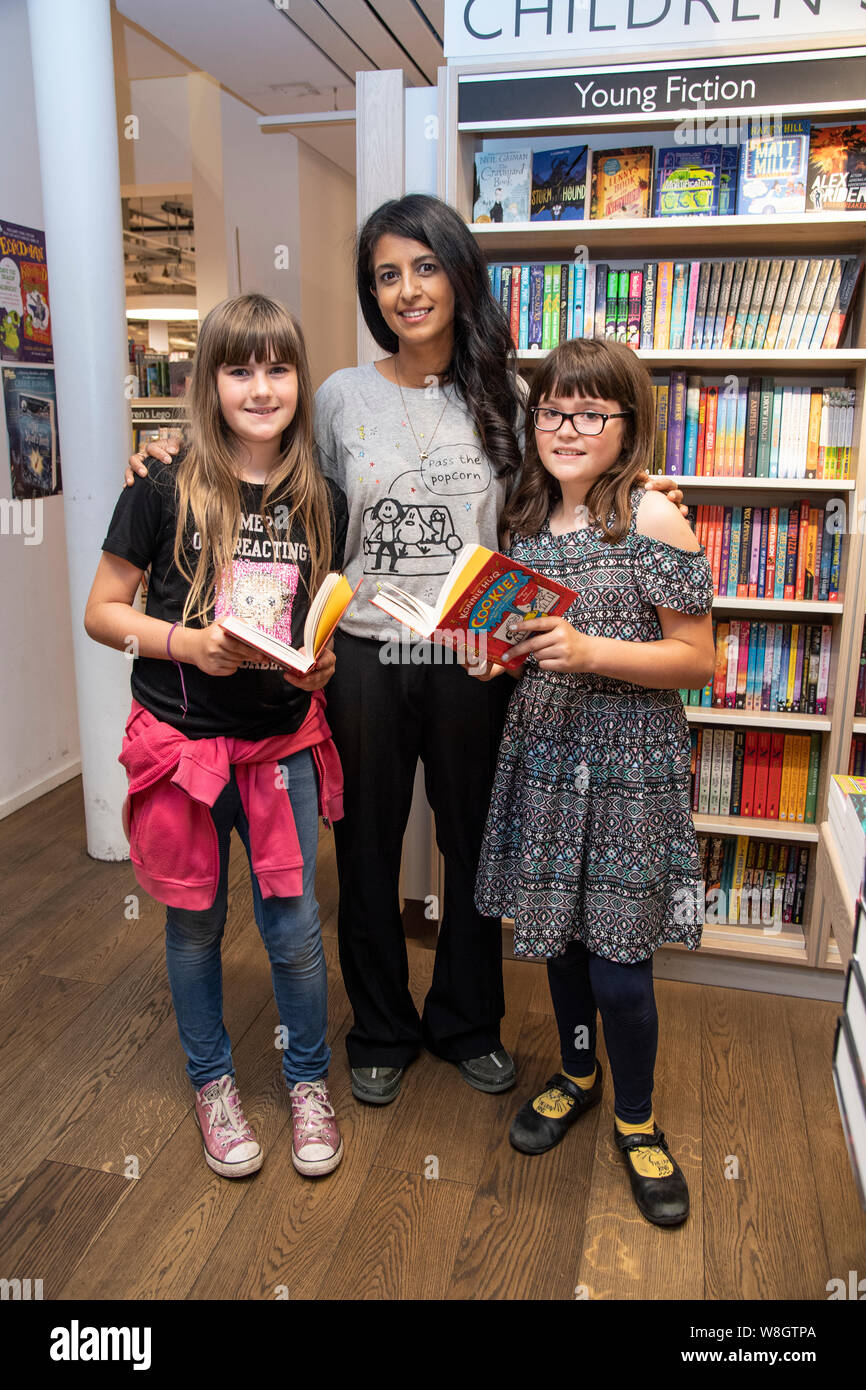 LONDON, ENGLAND 8 AUG 2019: L-R Isla Partridge-Weir, Konnie Huq and ...