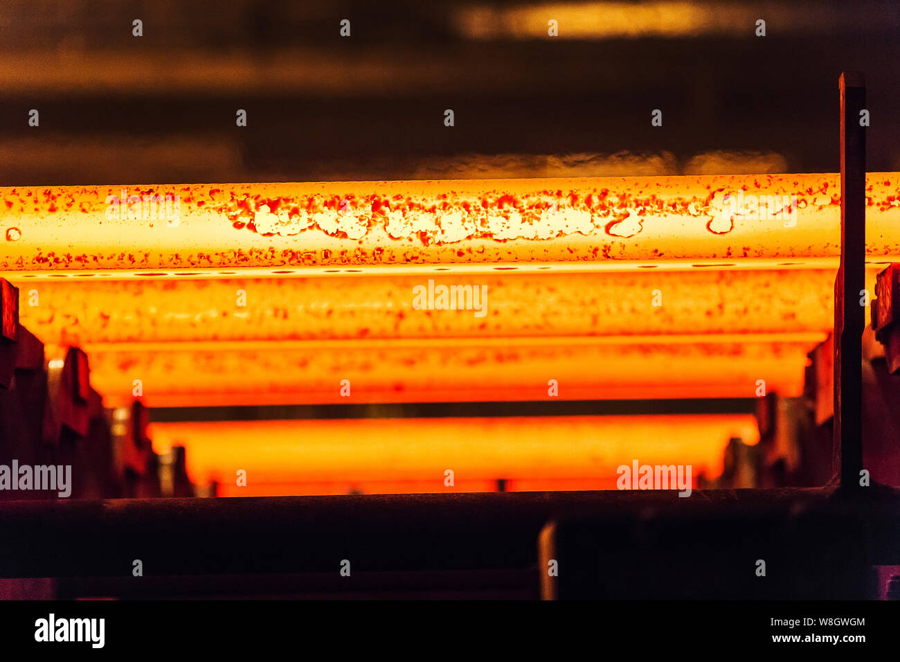 Hot billet bloom continuous casting, also called strand casting Stock ...