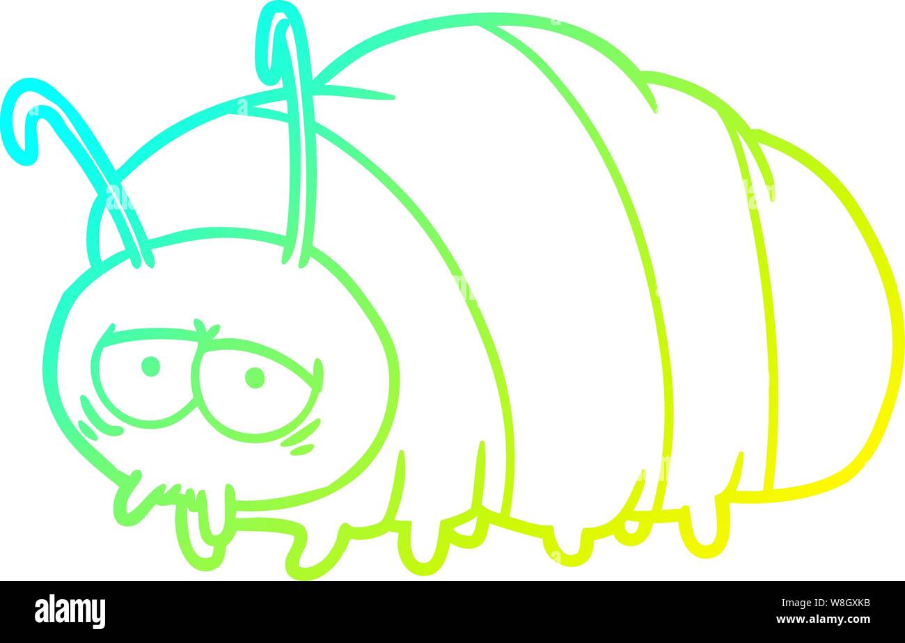 cold gradient line drawing of a cartoon bug Stock Vector Image & Art ...