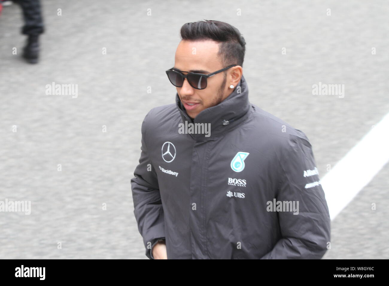 British F1 driver Lewis Hamilton of Mercedes is pictured at the ...