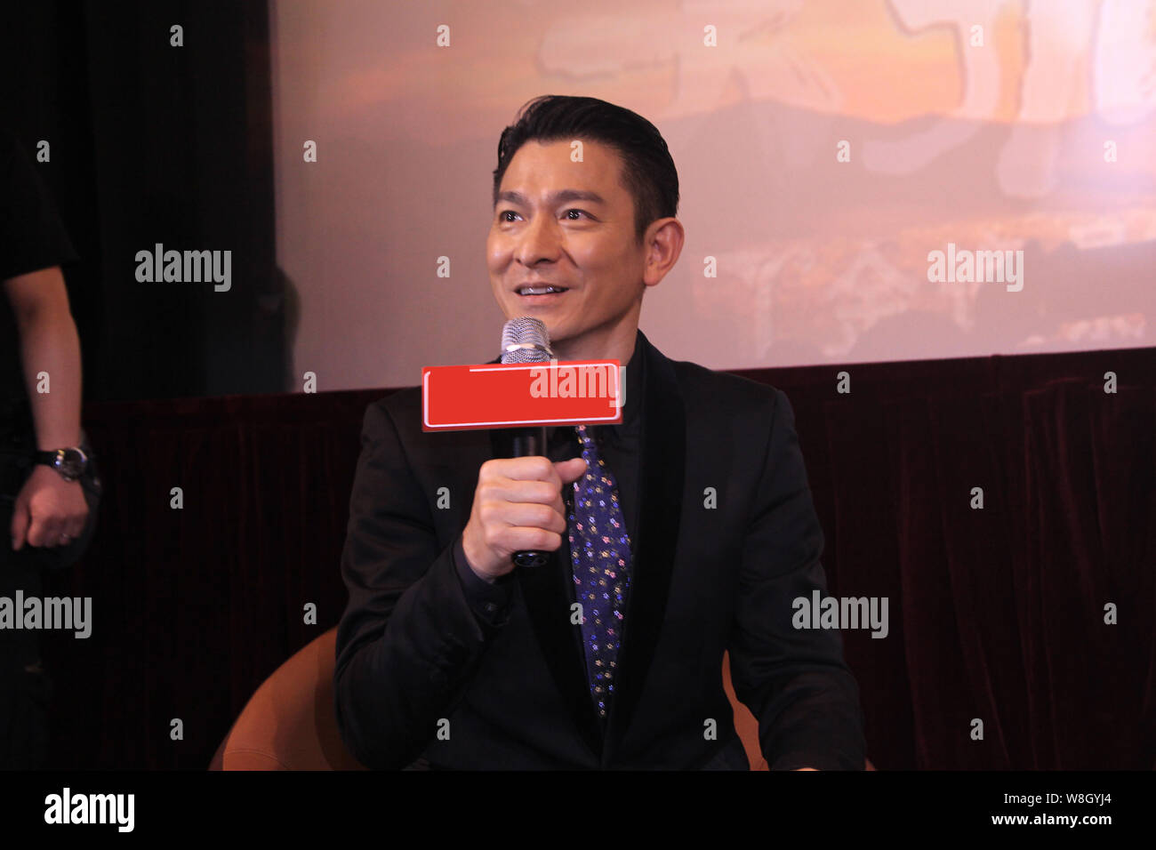 Hong Kong actor Andy Lau smiles at a press conference for his new movie ...