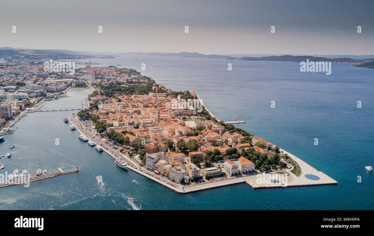 Aerial view of the old city Zadar Stock Photo - Alamy