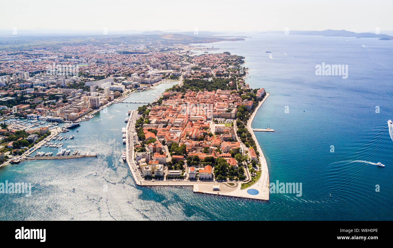 Aerial view of the old city Zadar Stock Photo - Alamy