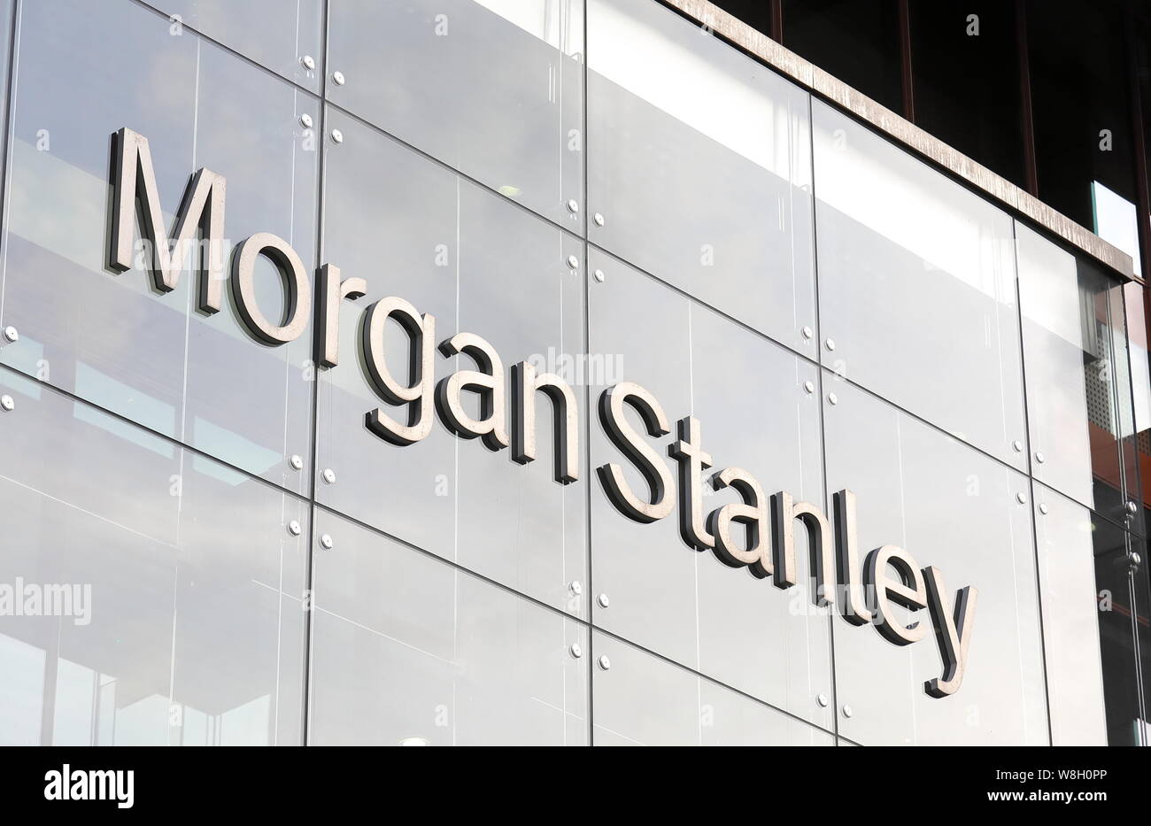 Morgan Stanley company sign Stock Photo - Alamy