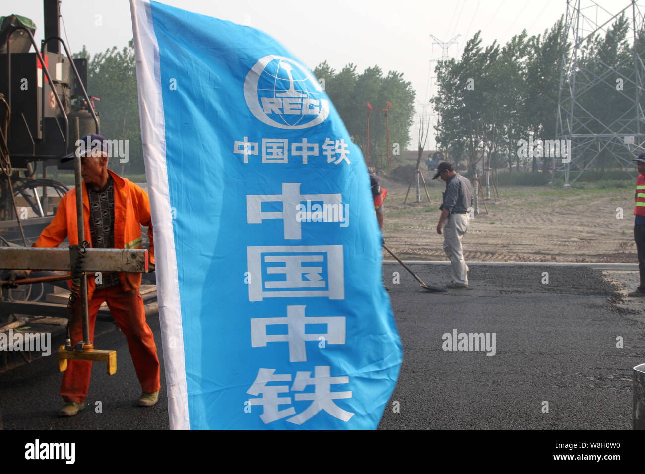 --FILE--Chinese workers of CREC (China Railway Engineering Corporation ...