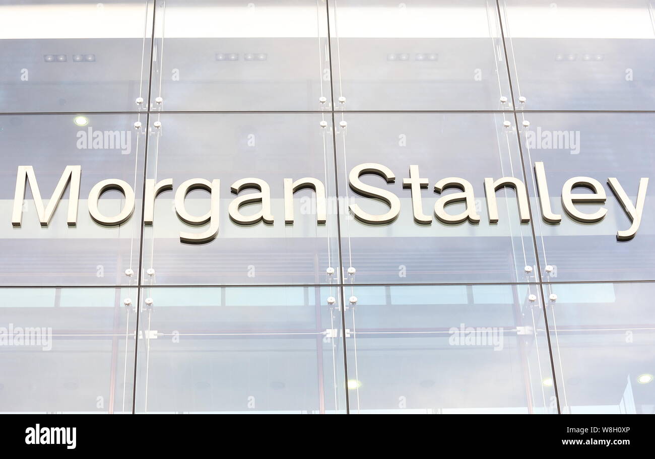 Morgan Stanley company sign Stock Photo - Alamy