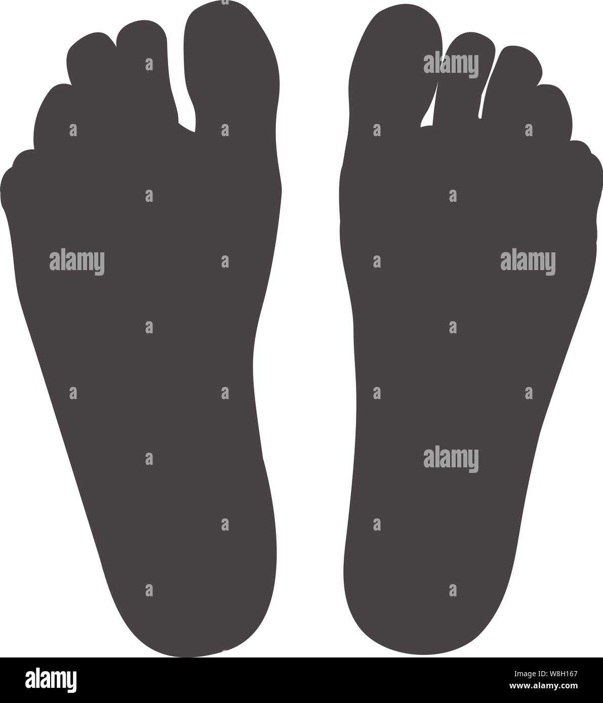 Two black feet. Right and left foot Stock Vector Image & Art - Alamy