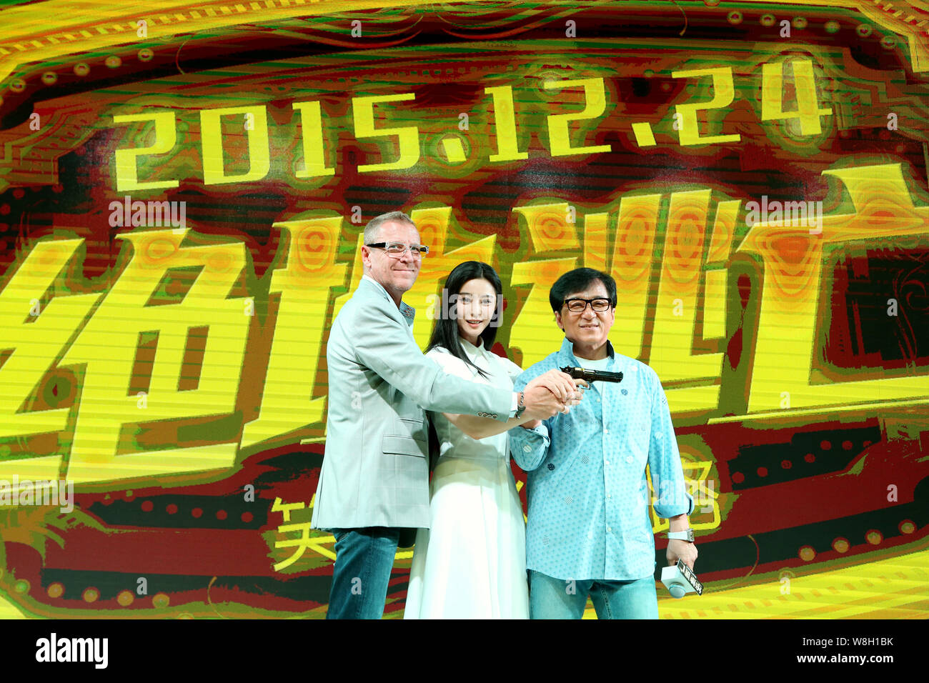 (From left) Finnish director Renny Harlin, Chinese actress Fan Bingbing ...