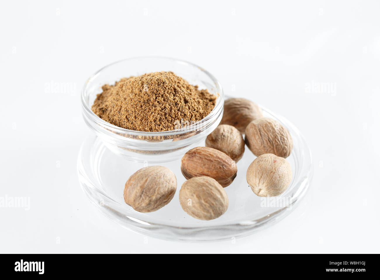 A Nutmeg Isolated on the white backgrounde Stock Photo - Alamy