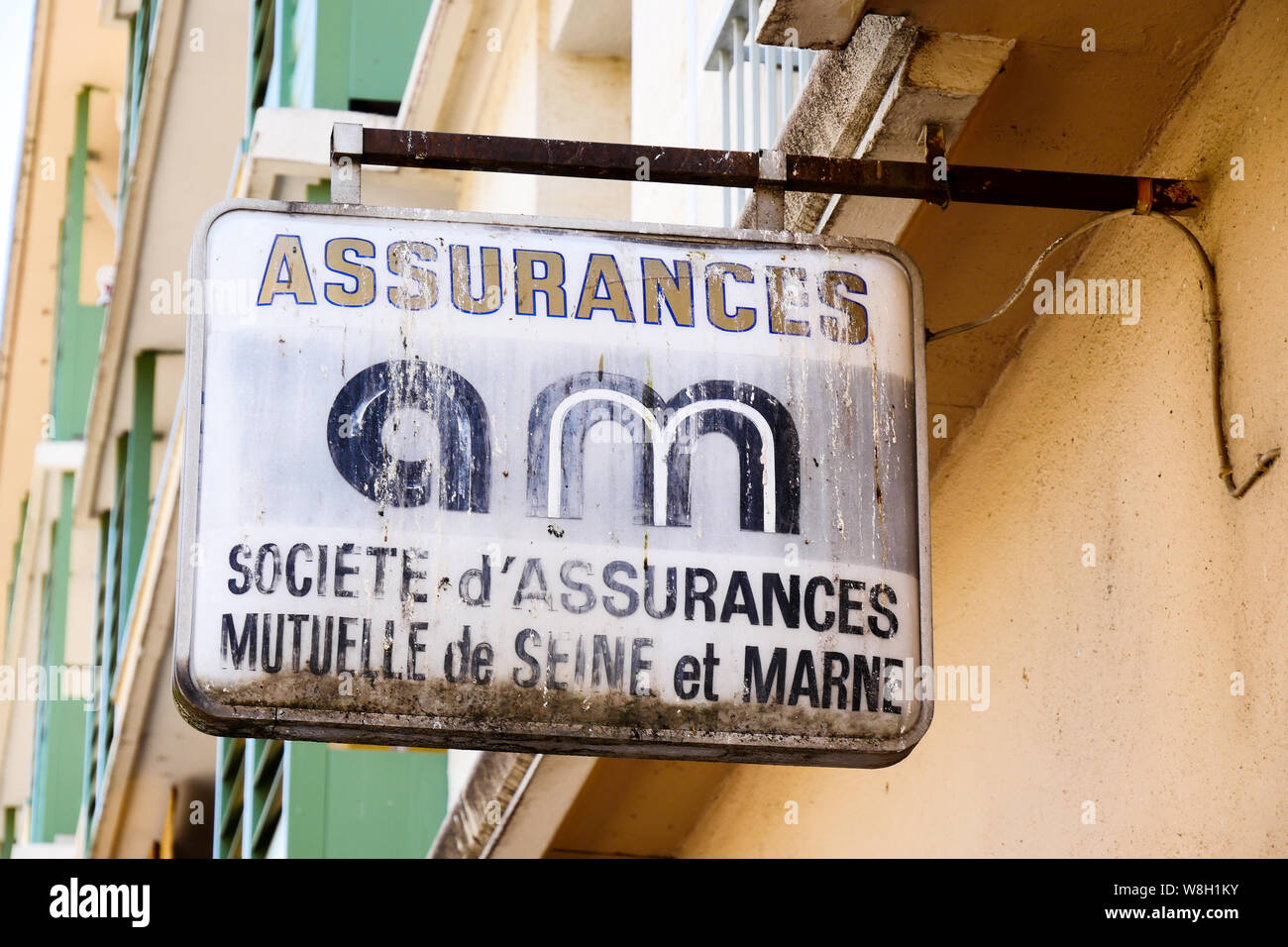 Old Insurance company sign, Alès, Gard, France Stock Photo - Alamy