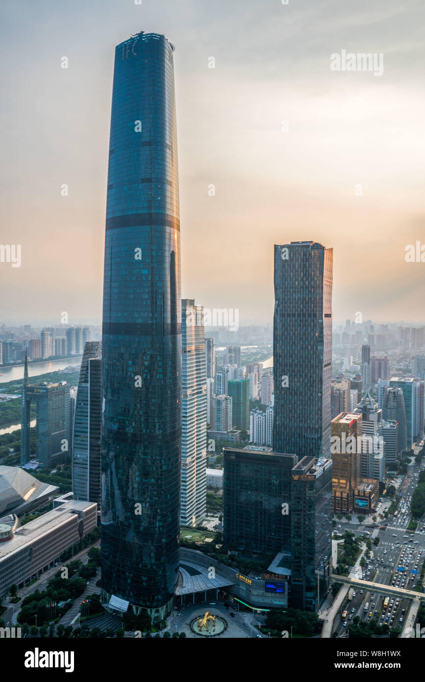 Skyline of the modern city of guangzhou hi-res stock photography and ...