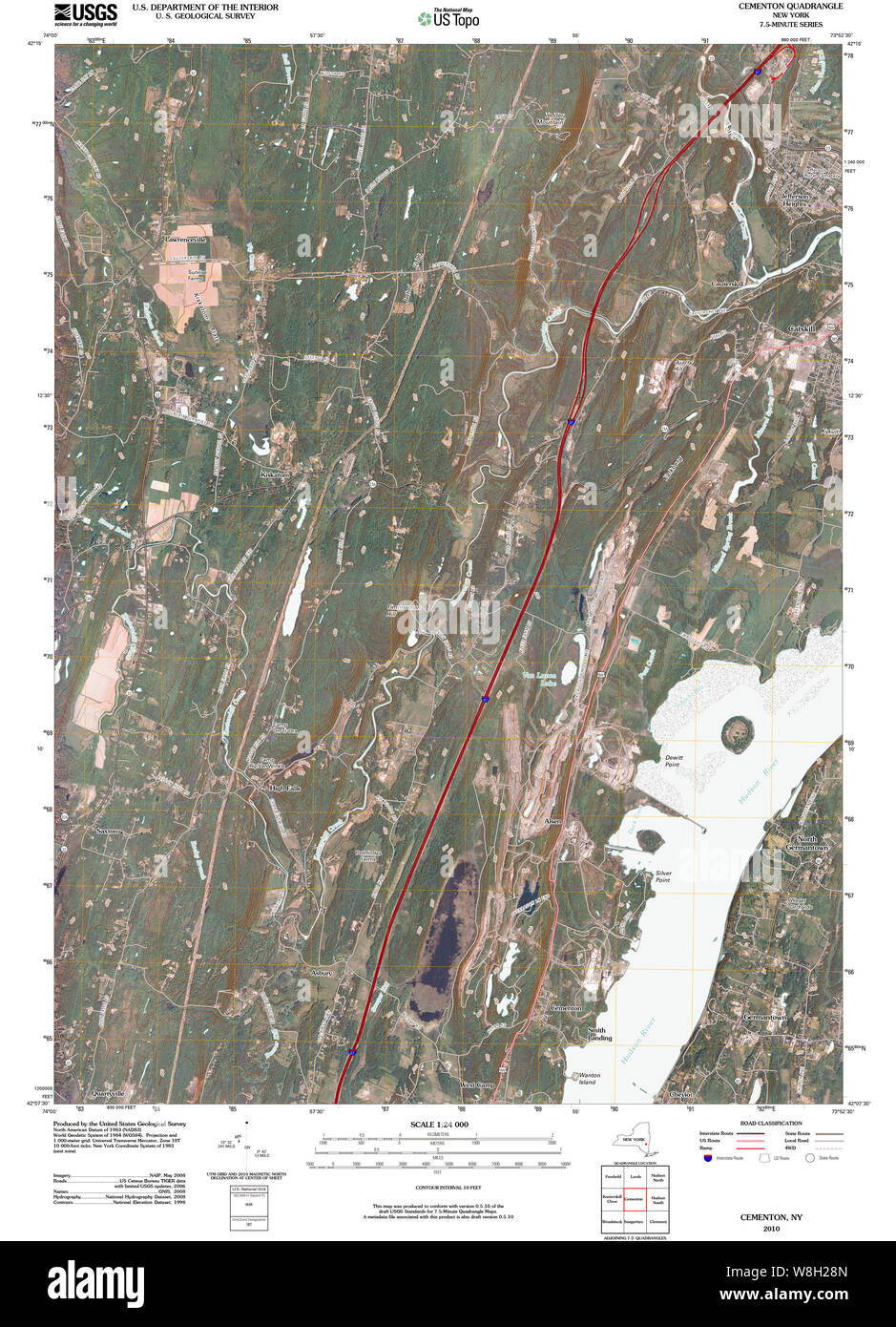 This image map depicts geographic features on the surface of the earth ...