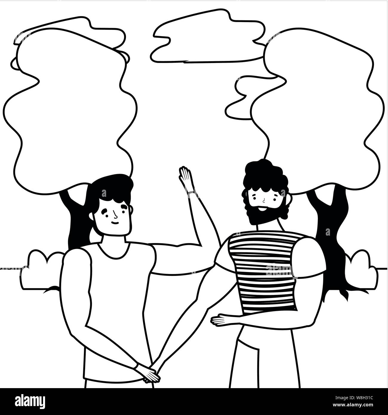 Avatar men design, Boys males friends person and human theme Vector ...