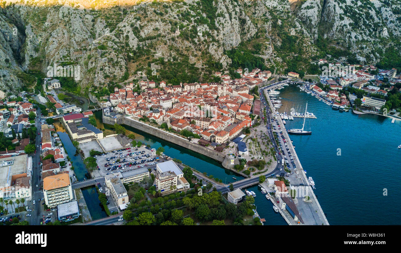 Kotor Cattaro is a coastal town in Montenegro. It is located in a ...