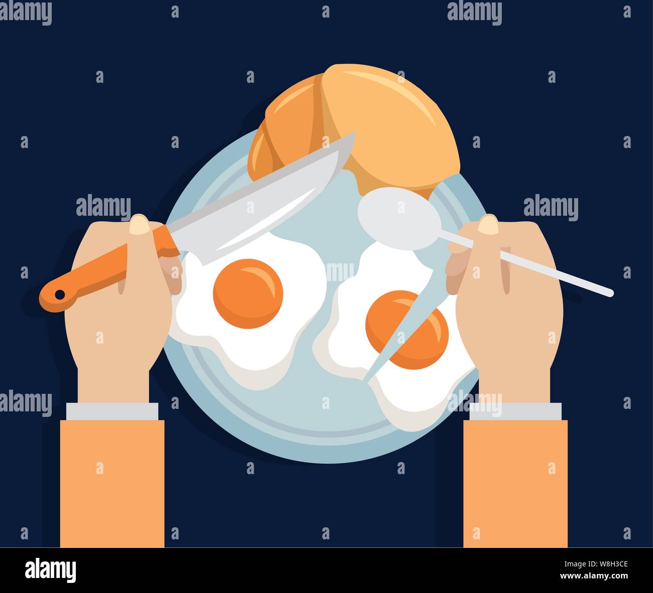 breakfast cooking icons flat design Stock Vector Image & Art - Alamy
