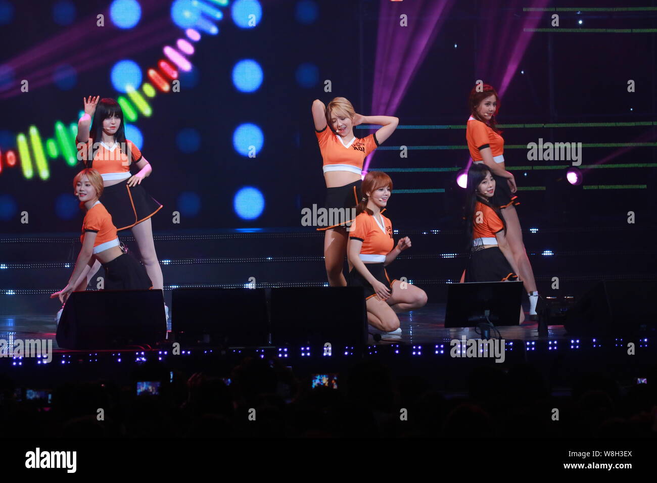 South Korean girl group AOA performs at the MBN Hero Concert during the 2015 Hallyu Center ...