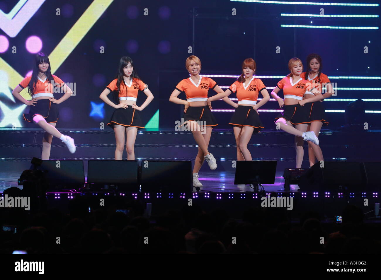 South Korean girl group AOA performs at the MBN Hero Concert during the 2015 Hallyu Center ...