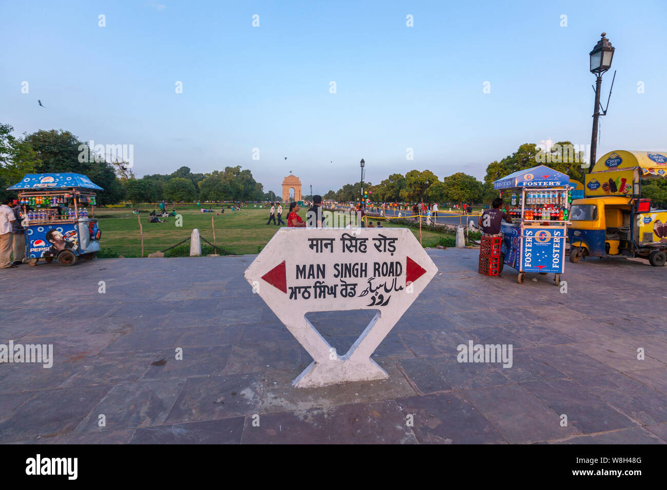 Man Singh Road sign near India Gate, New Delhi, India Stock Photo - Alamy
