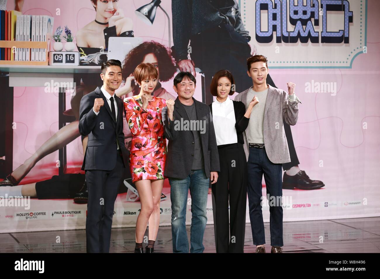 (From left) South Korean singer and actor Choi Si-won, actress Go Joon ...