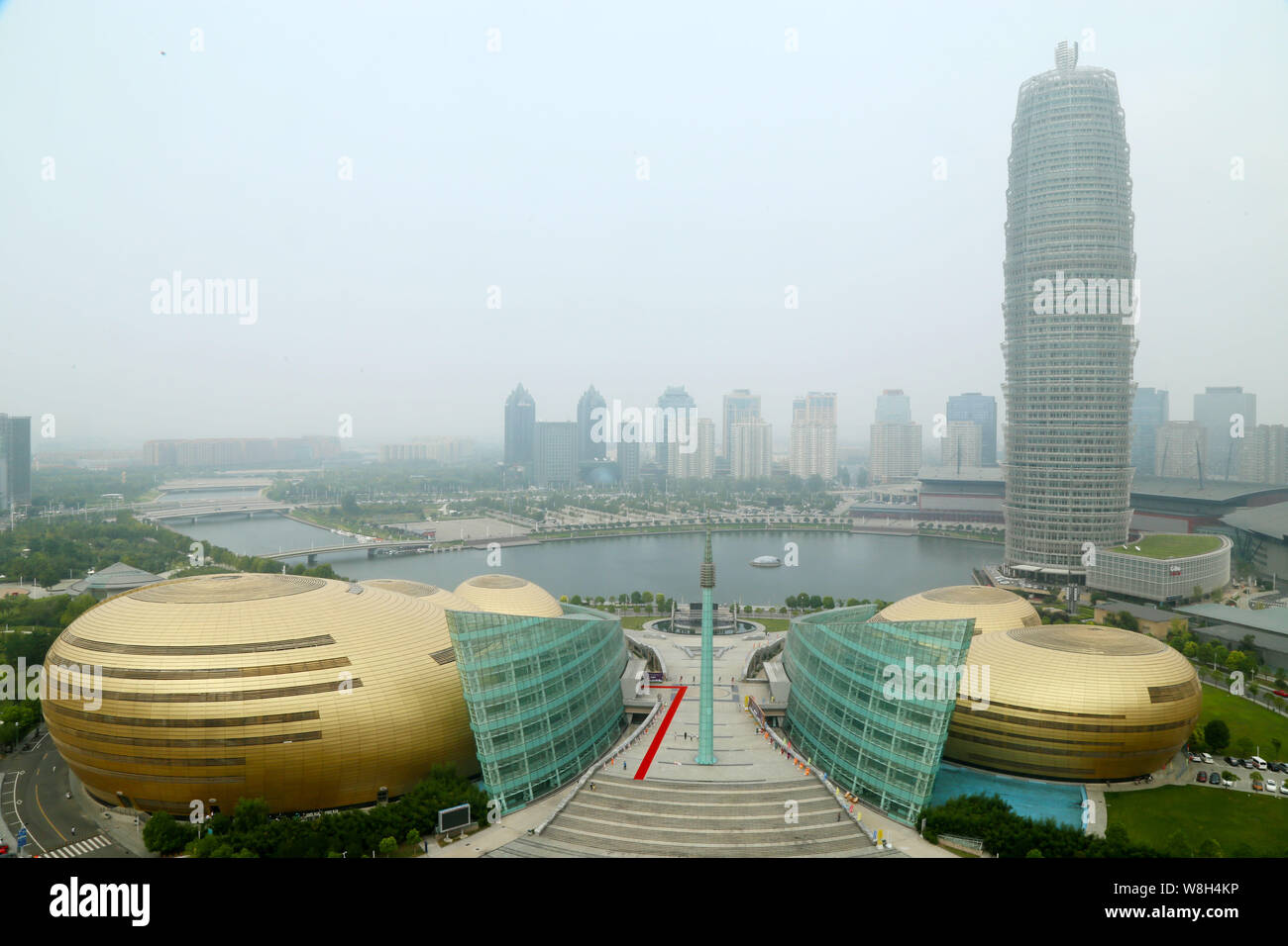 Aerial view of the Henan Art Center, which has been voted as one of the ...