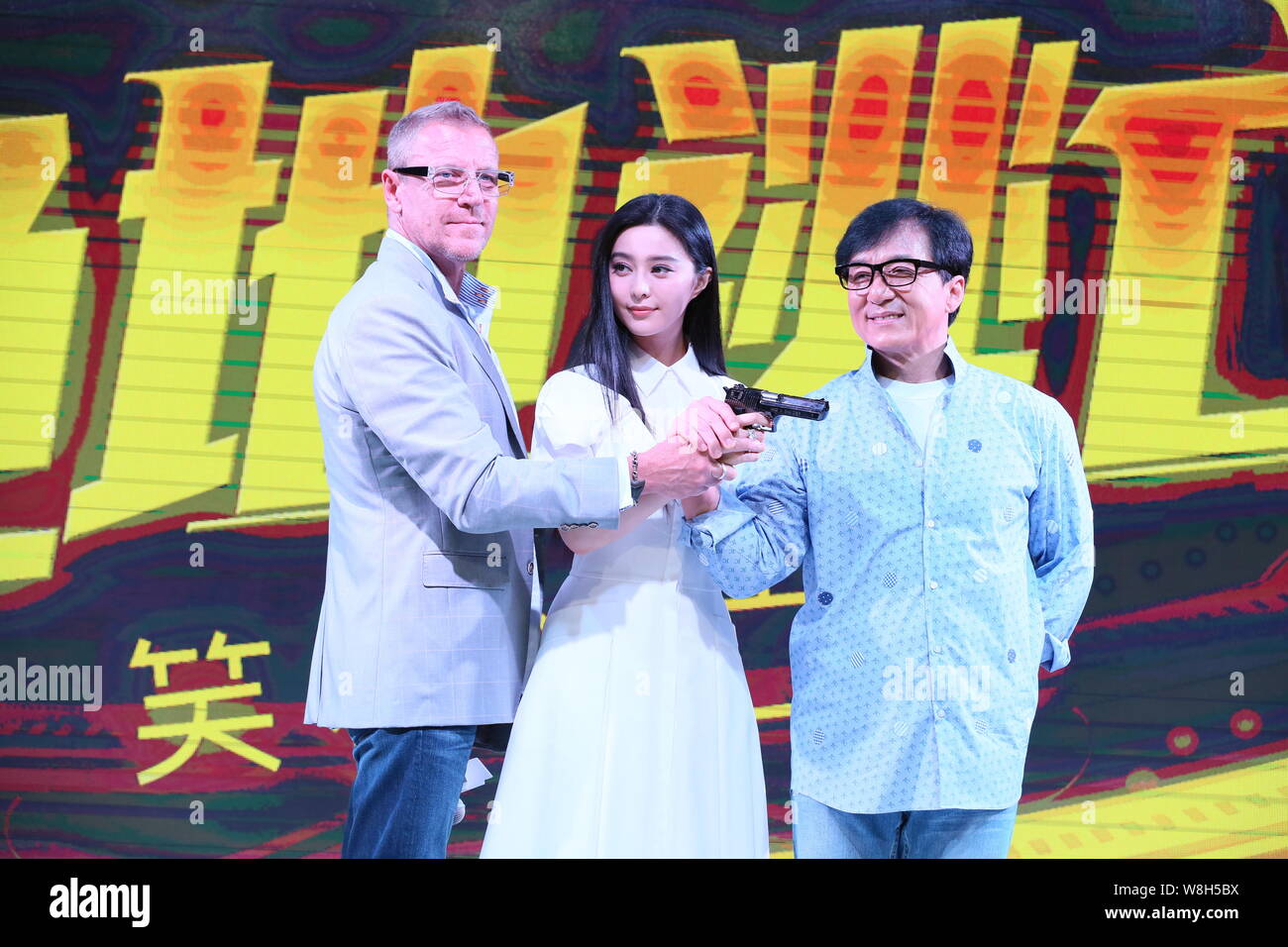 (From left) Finnish director Renny Harlin, Chinese actress Fan Bingbing ...