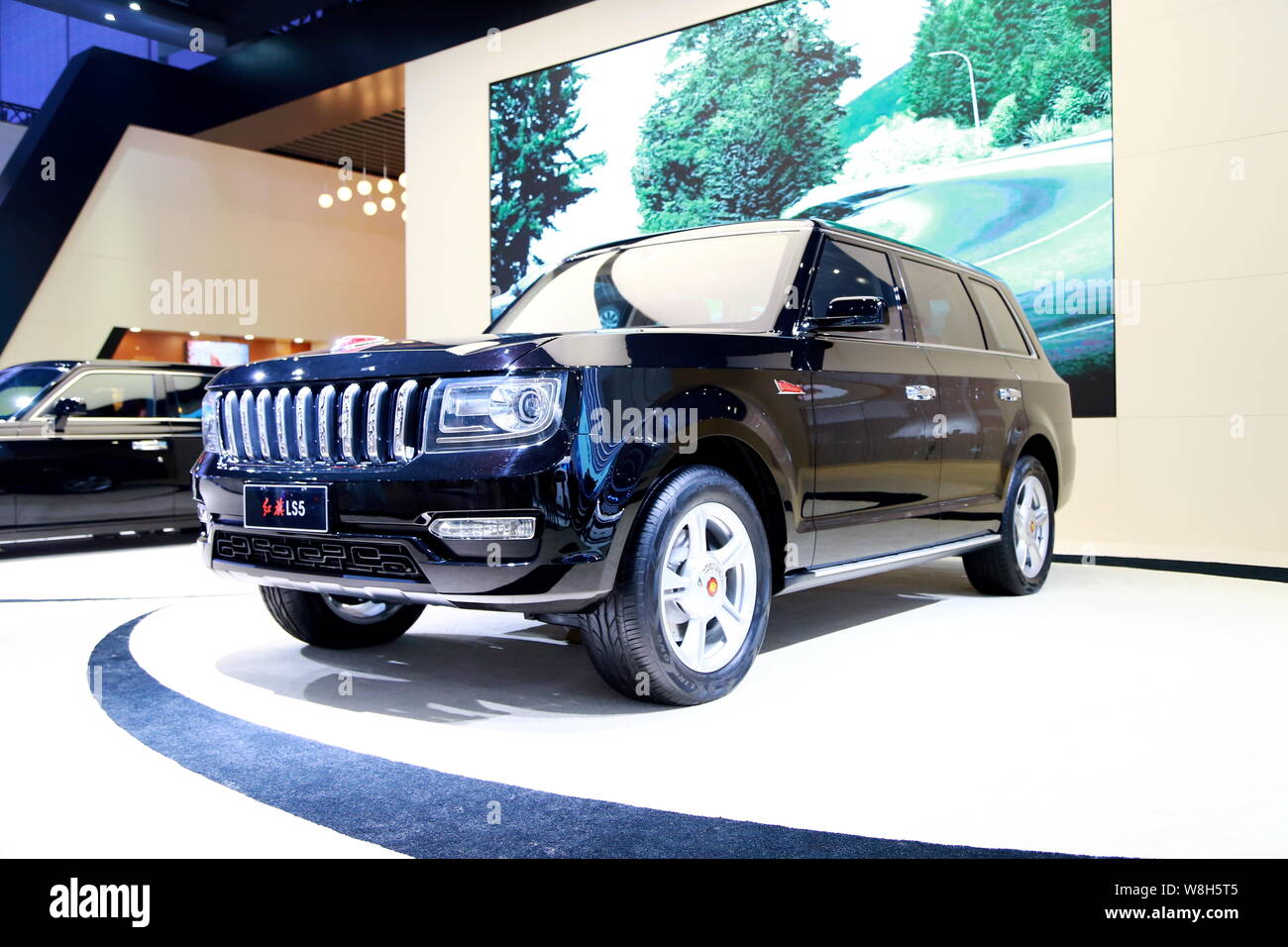A Hongqi (Red Flag) LS5 SUV of FAW is on display during the 16th ...