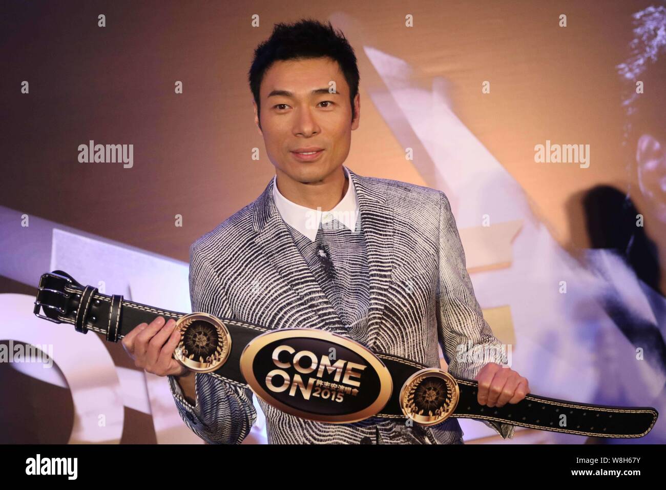 Hong Kong singer Andy Hui poses during a press conference for his ...