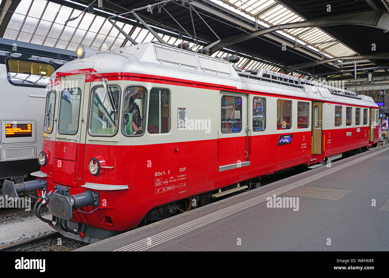 ZURICH, SWITZERLAND -19 MAY 2019- Trains from the SBB Swiss Federal ...