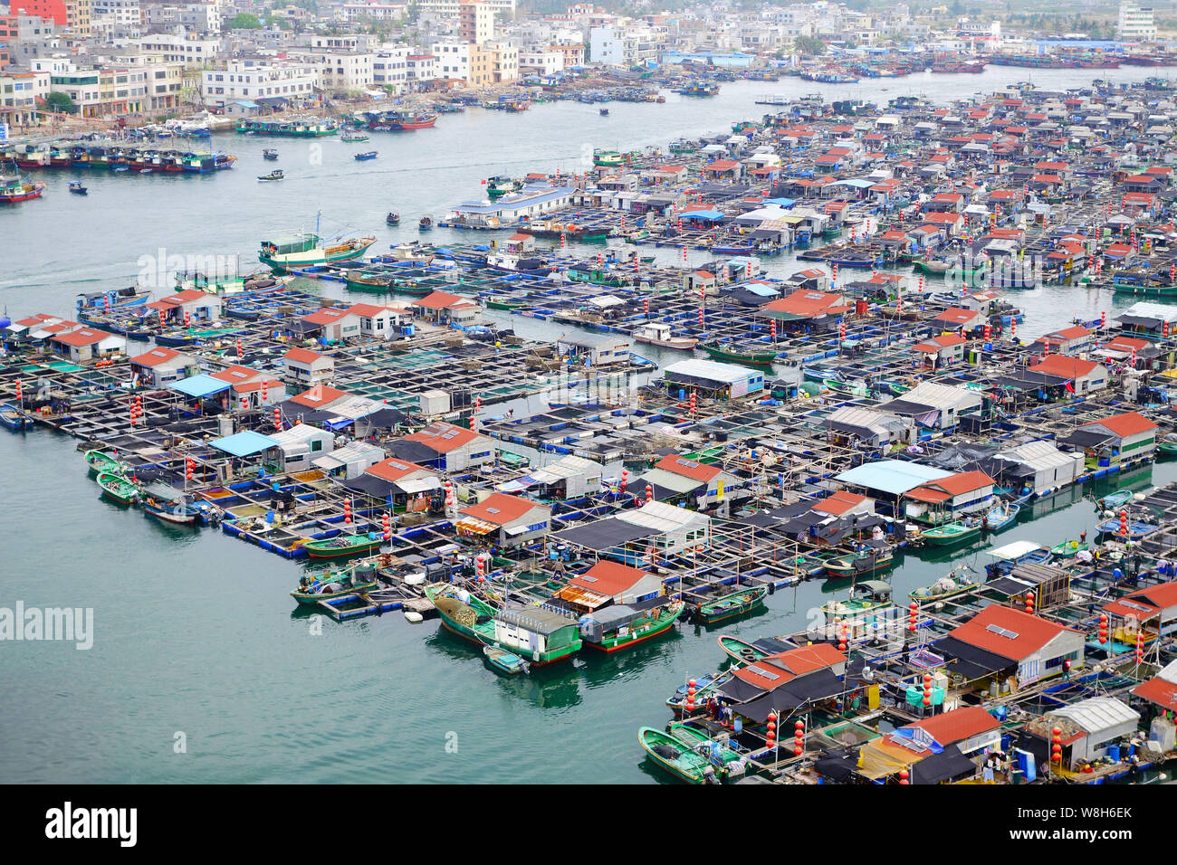 Aerial view of Jiebei New Village, in Danyang city, east China's ...
