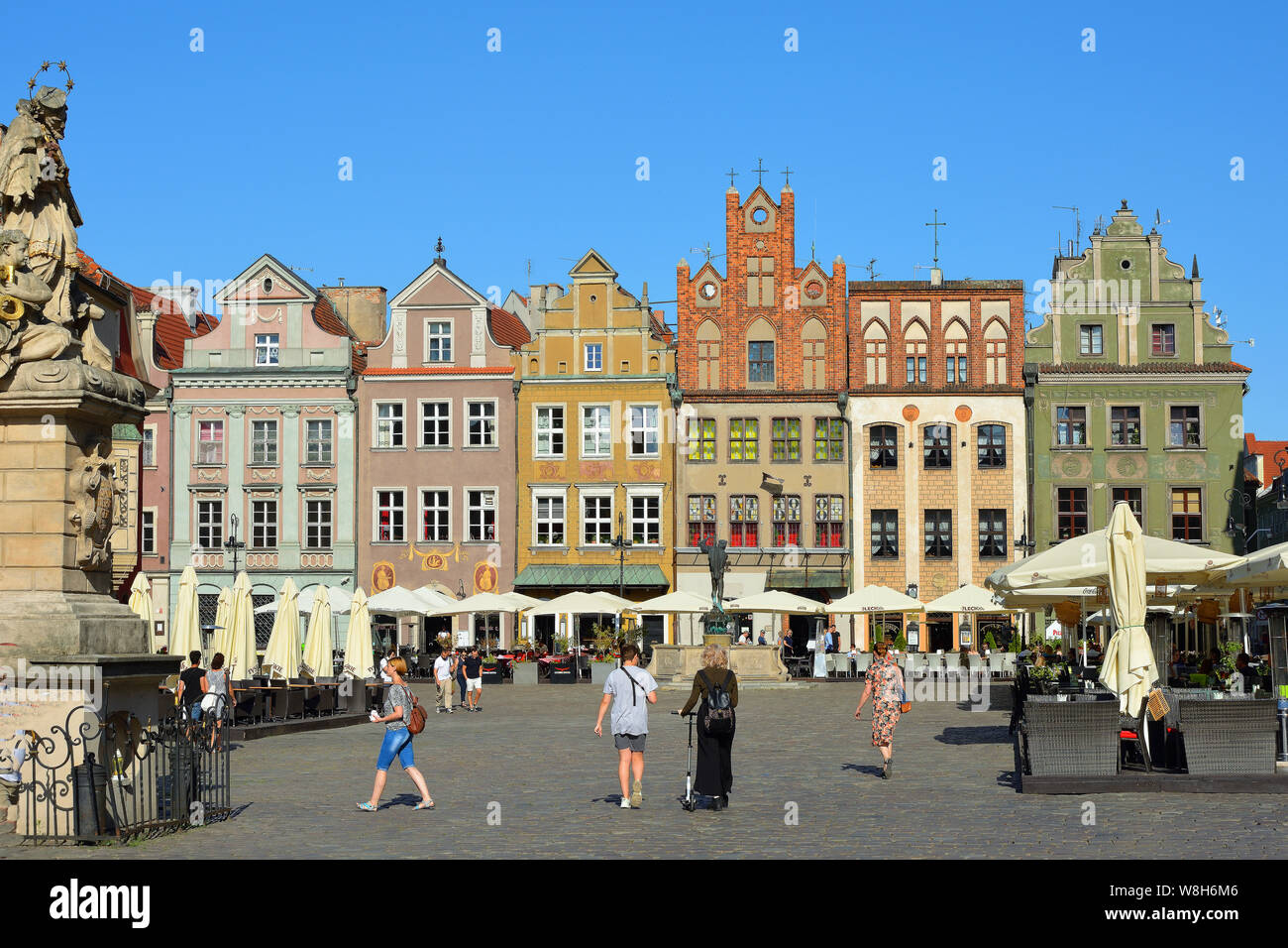 Historic buildings on the Old market square Stary Rynek of Poznan ...