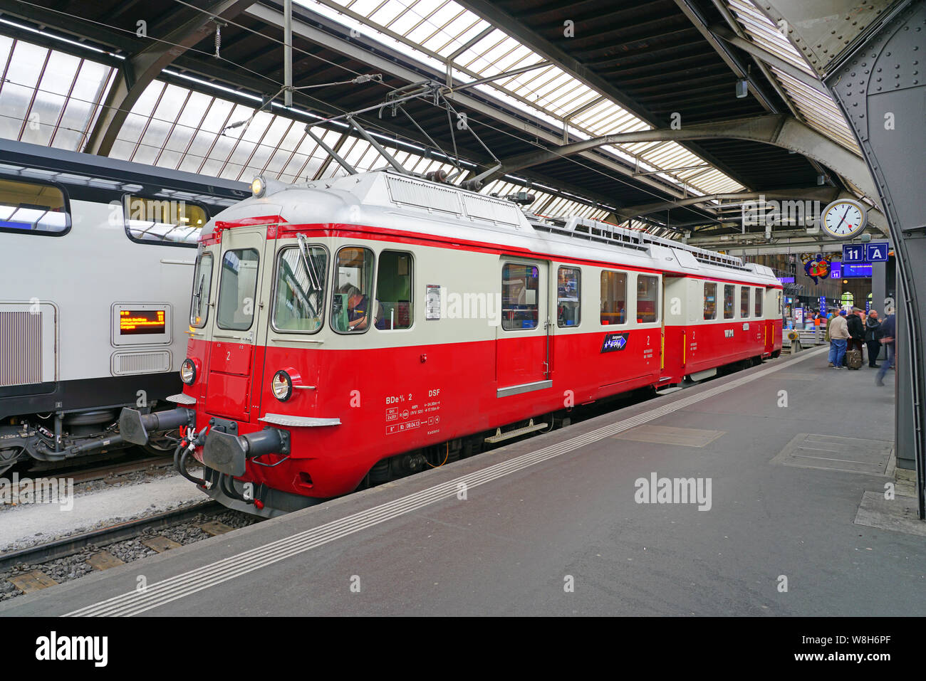 ZURICH, SWITZERLAND -19 MAY 2019- Trains from the SBB Swiss Federal ...