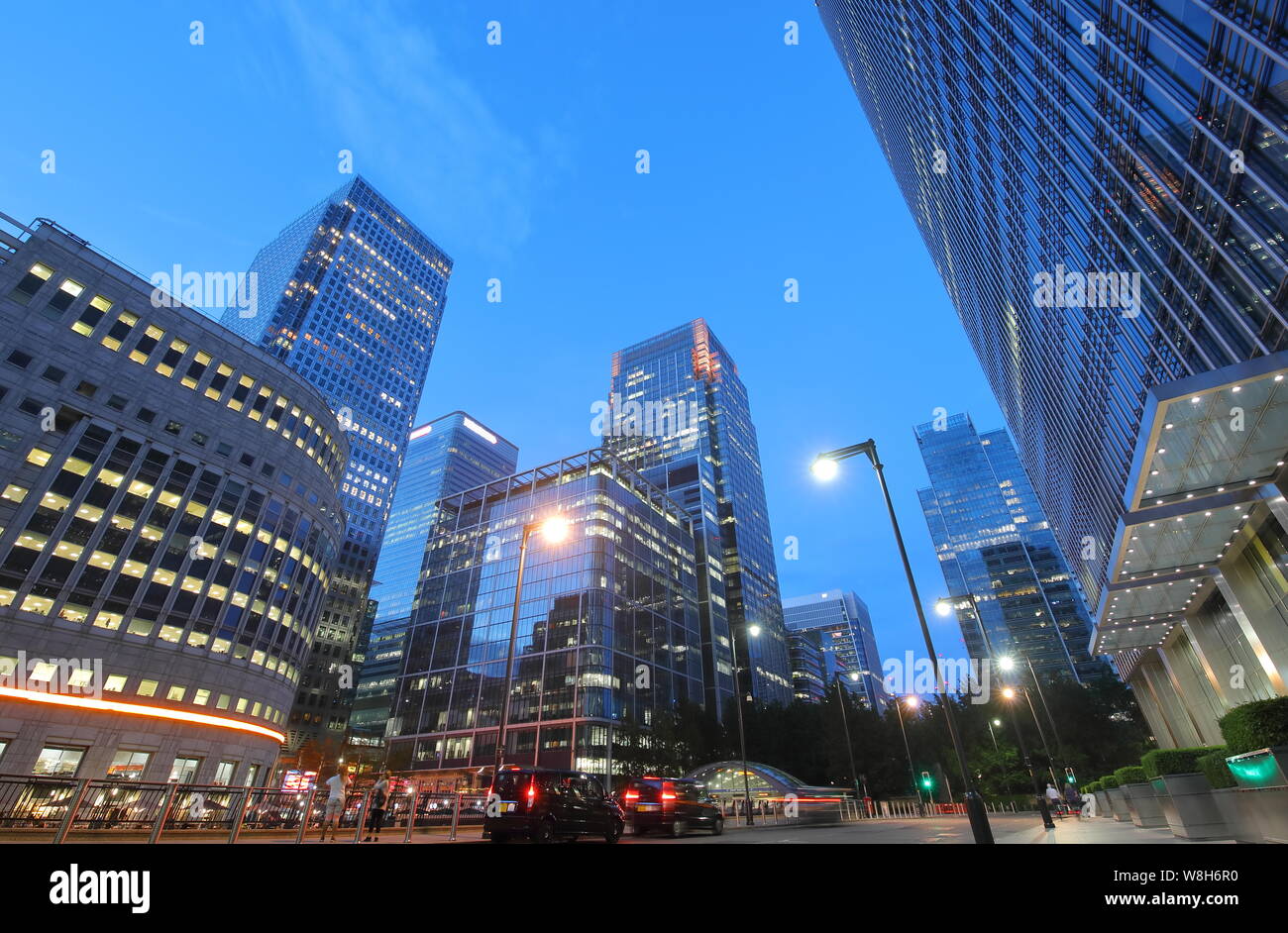 Docklands skyscrapers office building cityscape London UK Stock Photo ...