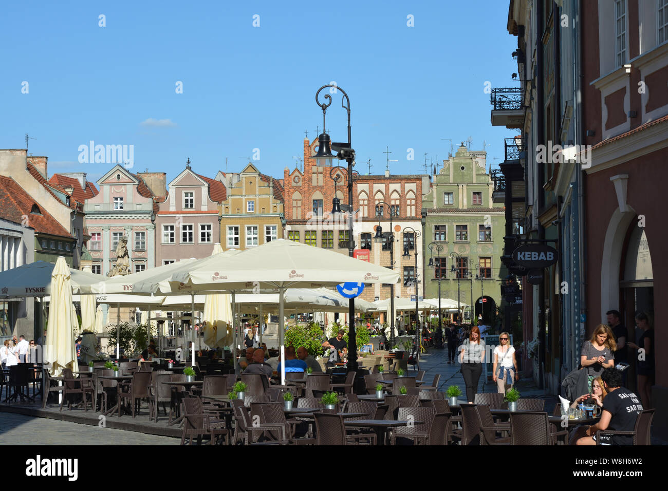Historic buildings on the Old market square Stary Rynek of Poznan ...