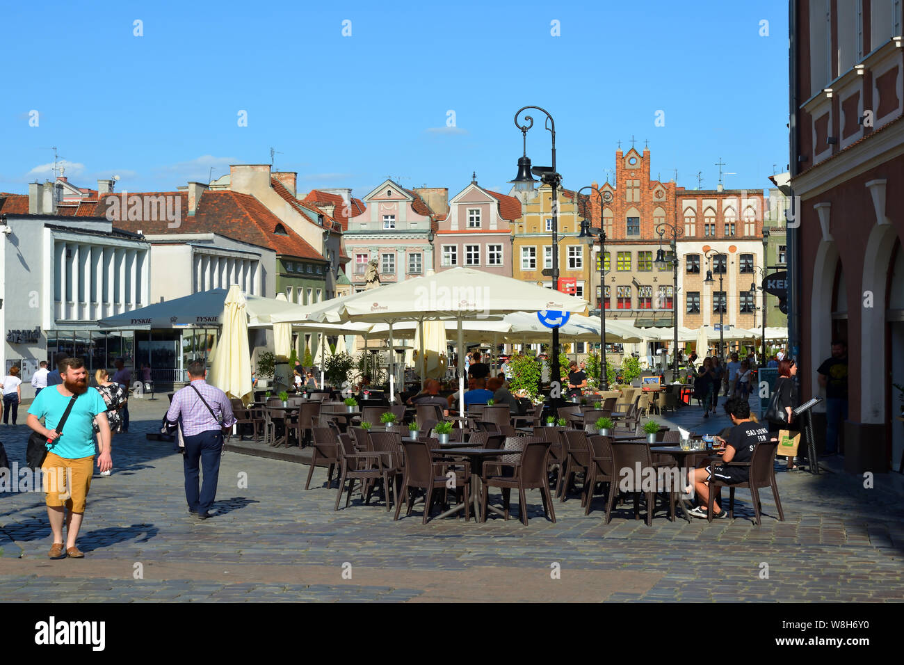 Historic buildings on the Old market square Stary Rynek of Poznan ...