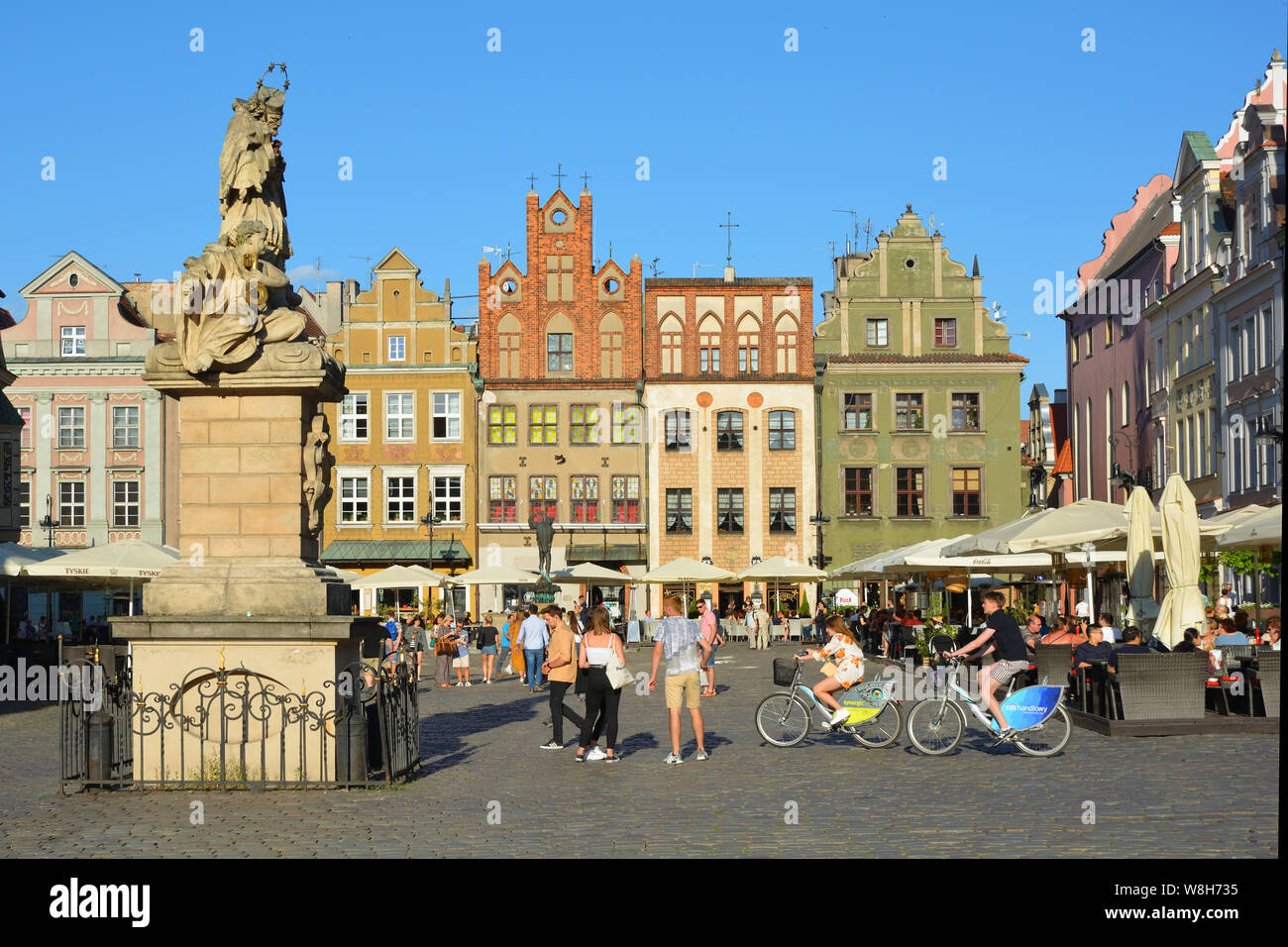 Historic buildings on the Old market square Stary Rynek of Poznan ...