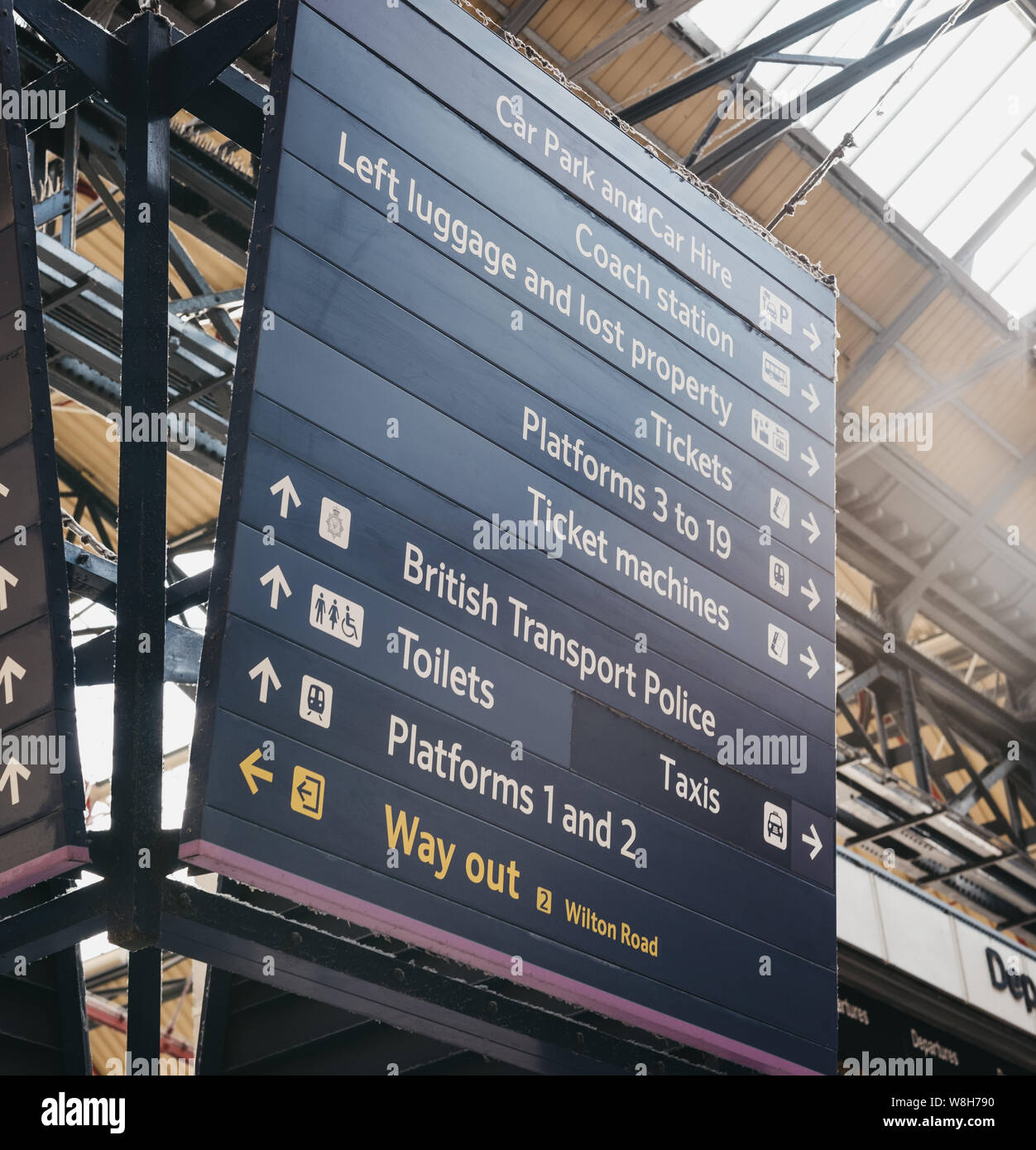 Directional Sign Train High Resolution Stock Photography and Images - Alamy