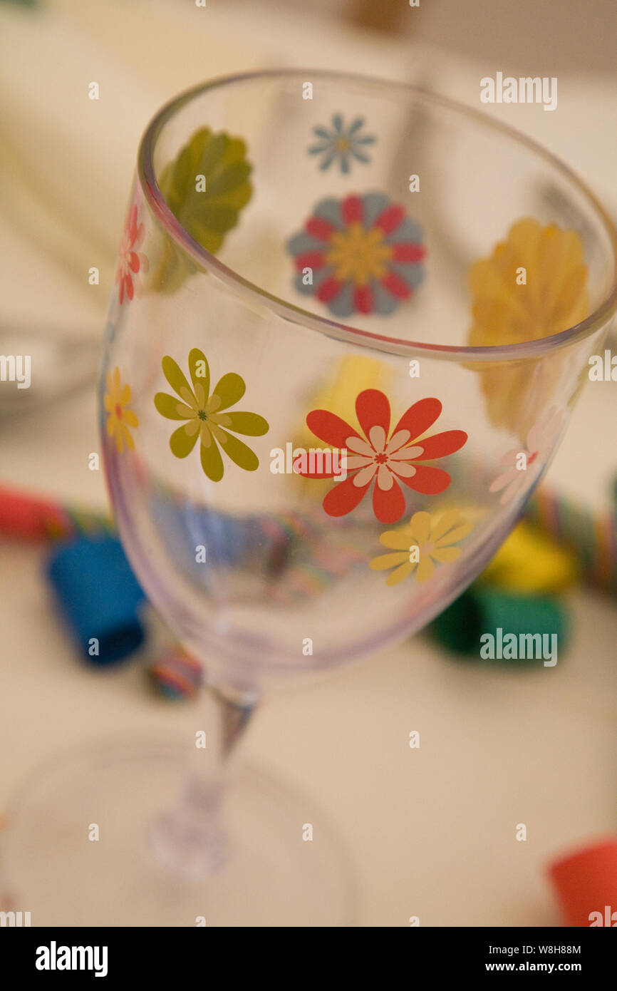 Plastic Floral Cup Stock Photo - Alamy